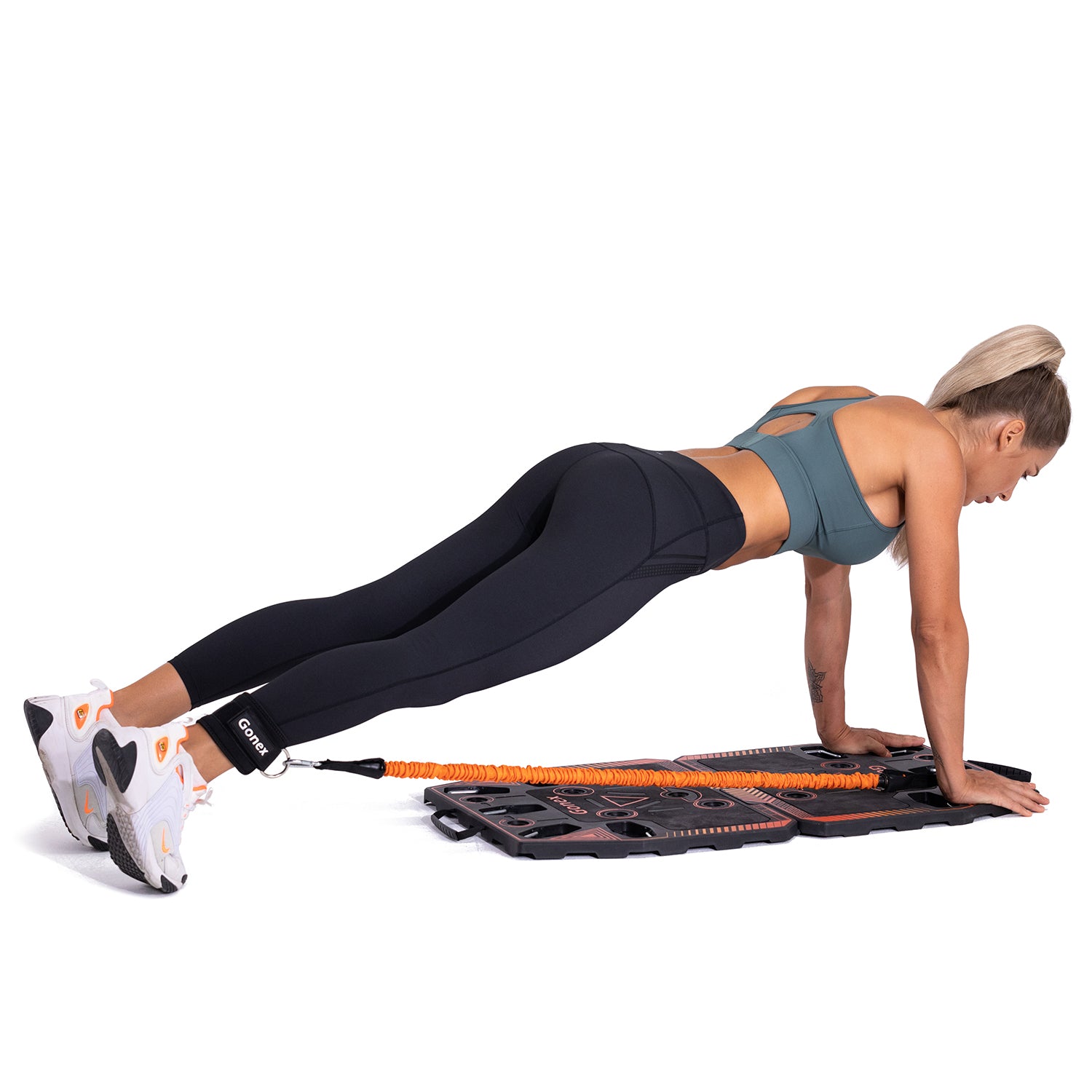 Fitness Video #50 Plank With Band Leg Raise – Gonex