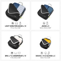 Gonex Compression Packing Cubes | Expandable Packing Organizers 4 Pcs