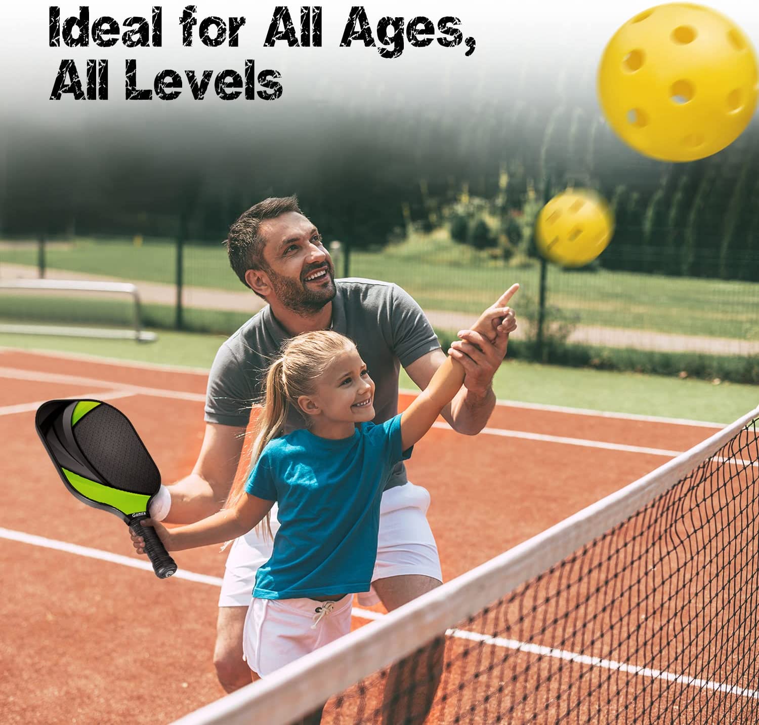 Gonex Pickleball Rackets Set of 4 | USAPA Approved Pickleball Paddles