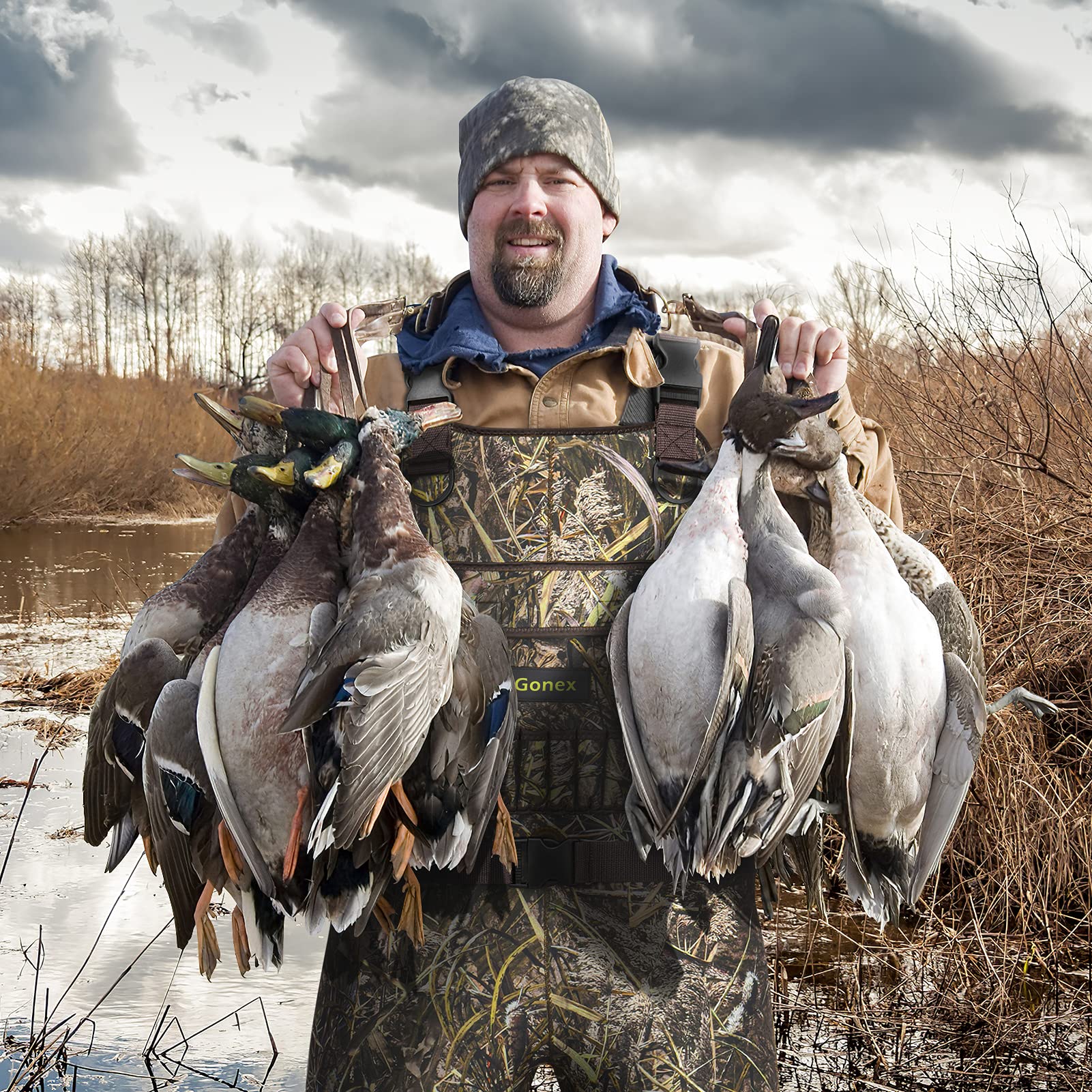 Gonex Neoprene Hunting Waders | Chest Waders with 800G Insulated Boots