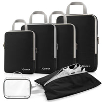 Gonex Compression Packing Cubes with Clear Toiletry Bag