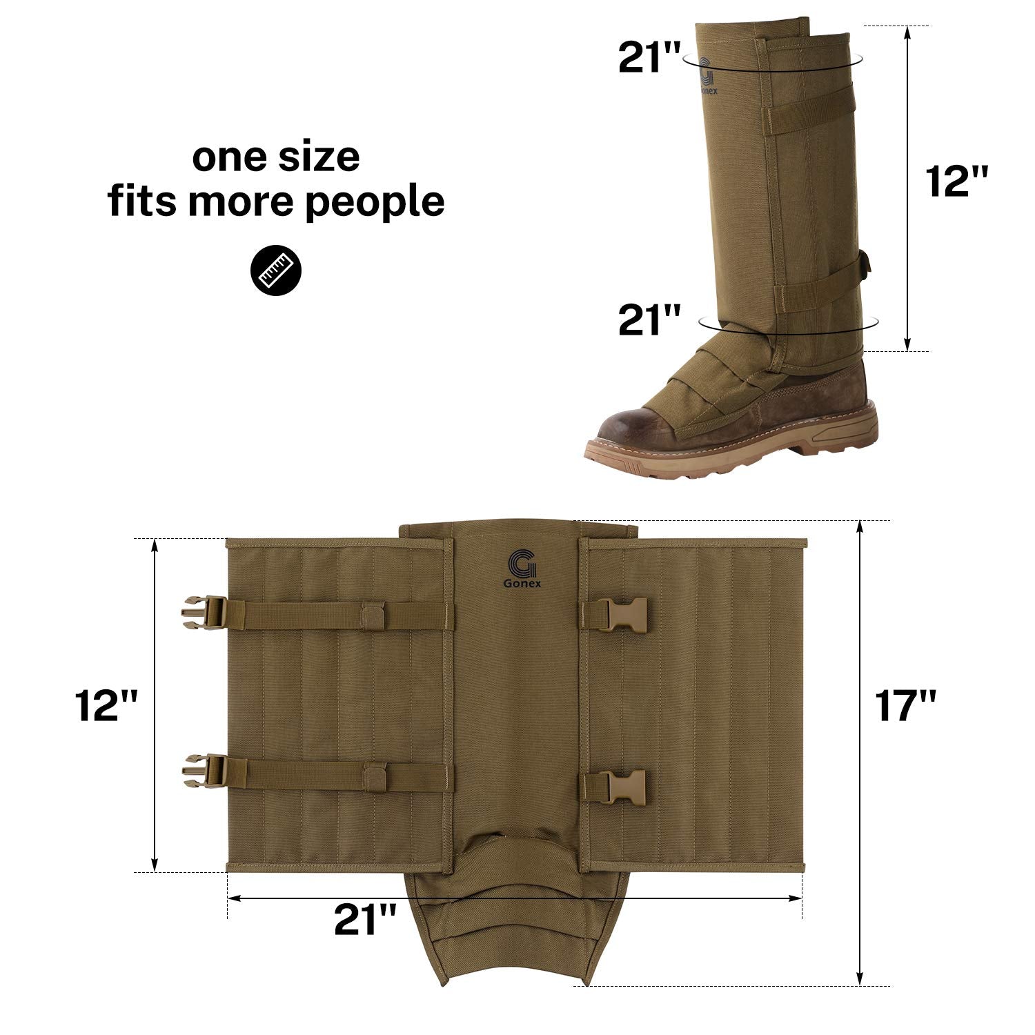 Gonex Snake Gaiters | Snake Proof Chaps for Hunting and Hiking