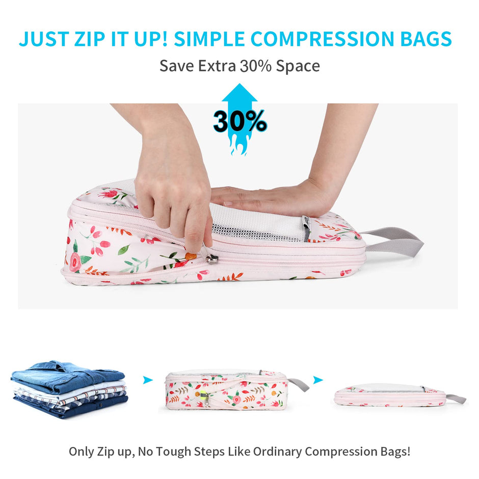 Gonex Compression Packing Cubes for Travel | Luggage Cubes for Packing