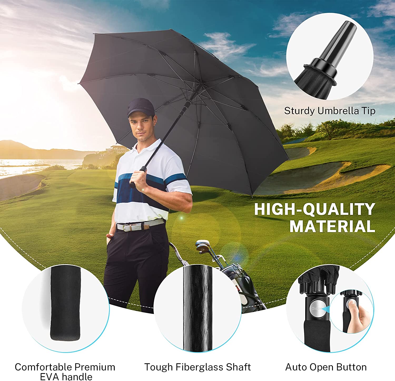 Gonex 68 Inch Extra Large Golf Umbrella